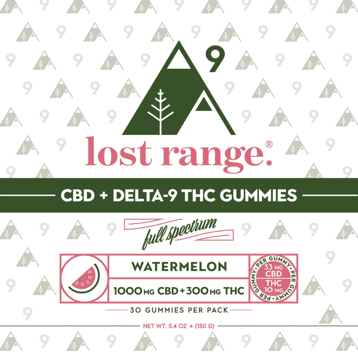 CBD + Delta-9 THC Gummies (433-1300mg) – lost range.®
