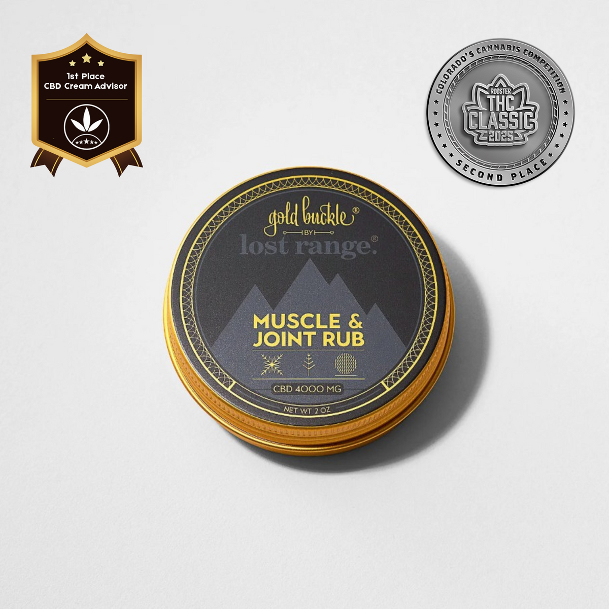 Gold Buckle® CBD Muscle & Joint Rub (2000-4000mg) – lost range.®